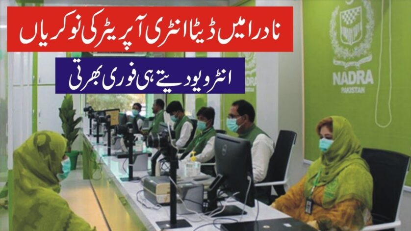 NADRA Jobs In 2026 - Online Apply For Junior Executive (Data Entry ...