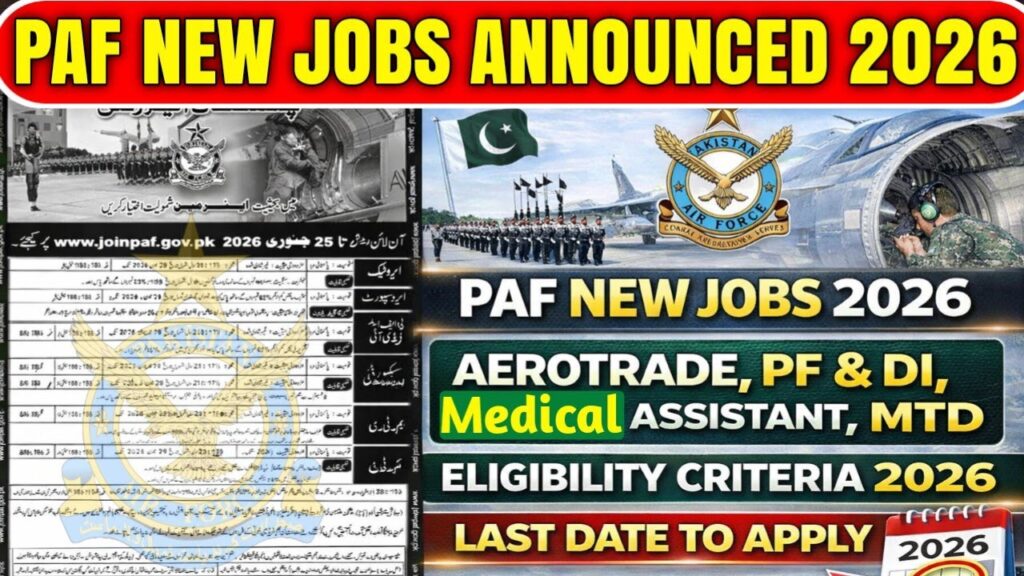 Pakistan Air Force Paf Jobs In 2026 - Online Apply For PAF New In 2026 ...