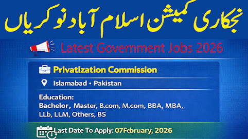 Privatisation Commission Latest Jobs 2026 - Apply Online For Advisor ...