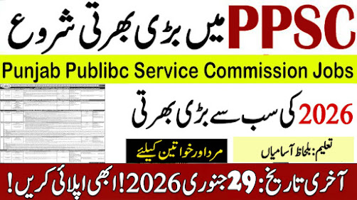Punjab Public Service Commission PPSC New Jobs In 2026 - Online Apply ...