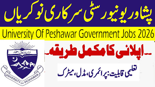 University Of Peshawar Government New Jobs In 2026 - Apply For Support ...