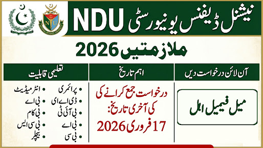 National Defence University (NDU) Latest Jobs 2026 - Apply Online For ...