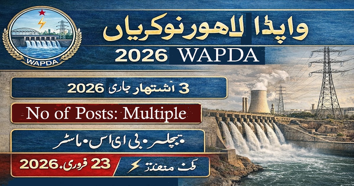 WAPDA Latest Jobs 2026 - Apply Online For Bearer, Naib Qasid And Mali ...