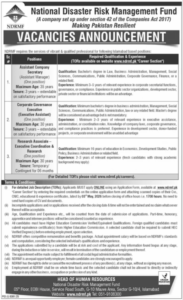 National Disaster Risk Management Fund New Jobs 2026 - Apply Online For ...