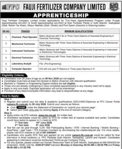 Fauji Fertilizer Company Limited New Jobs 2026 - Apply Online For ...