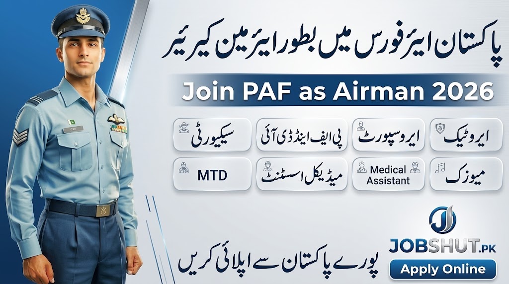 Pakistan Air Force PAF New Jobs 2026 - Apply Online For Airman ...
